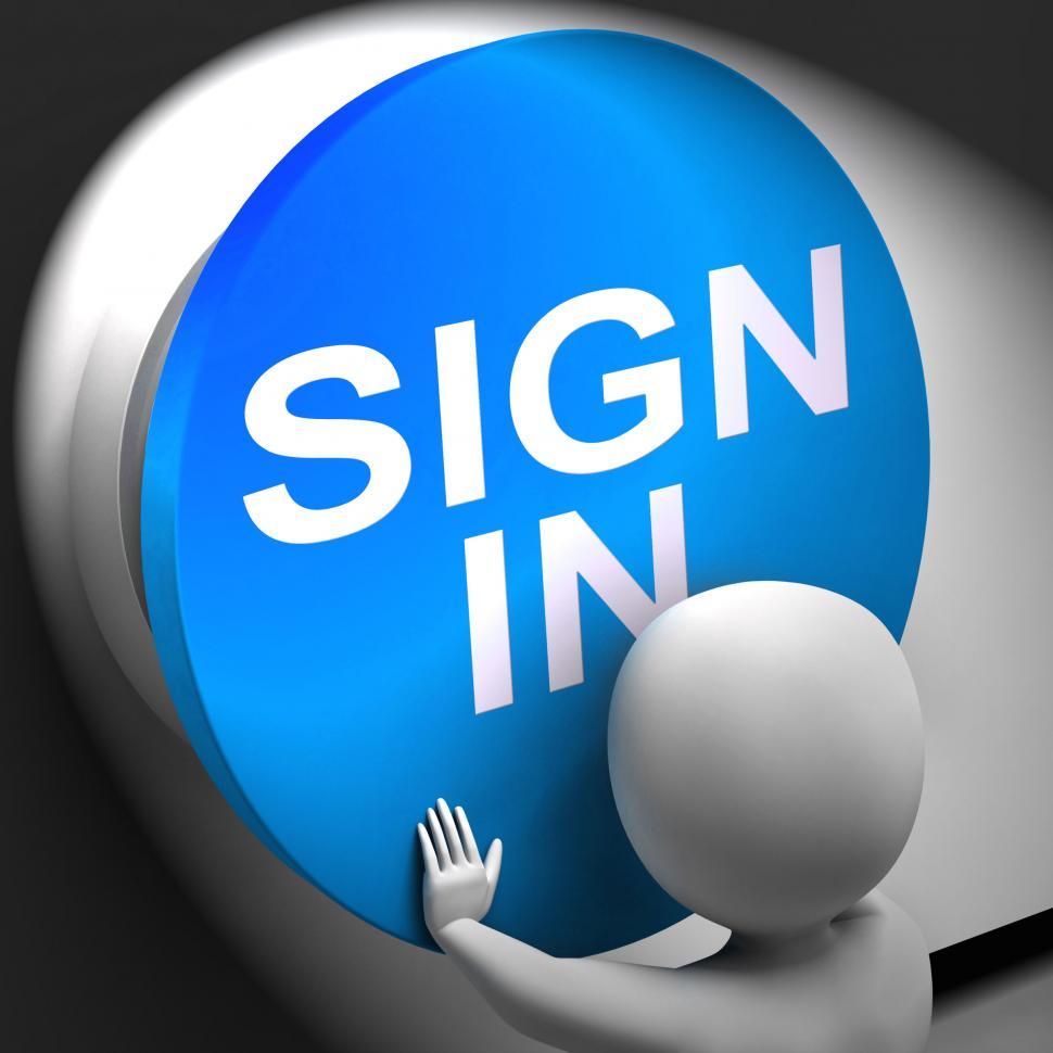 Free Stock Photo of Sign In Pressed Means Account Access Permission ...