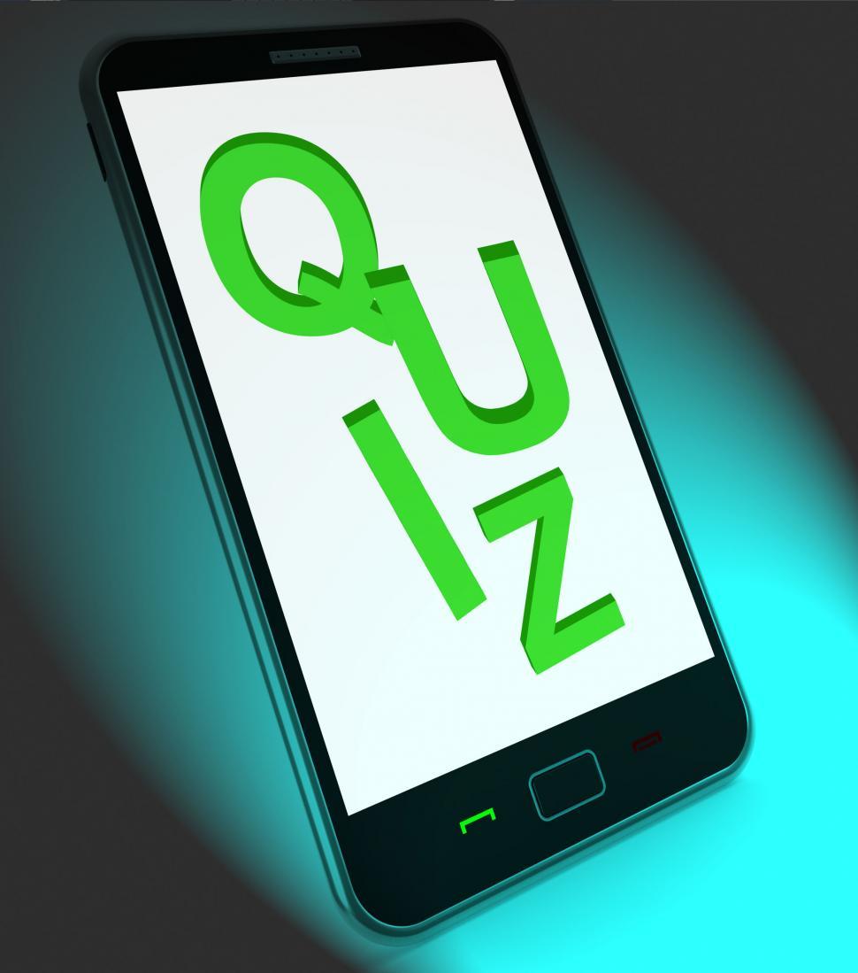 Free Stock Photo of Quiz On Mobile Means Test Quizzes Or Questions ...