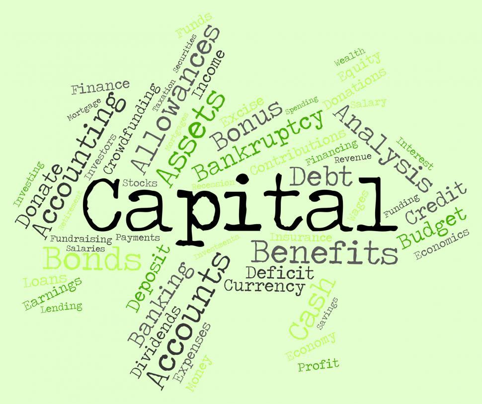 Free Stock Photo of Capital Word Shows Fund Funding And Wordcloud ...