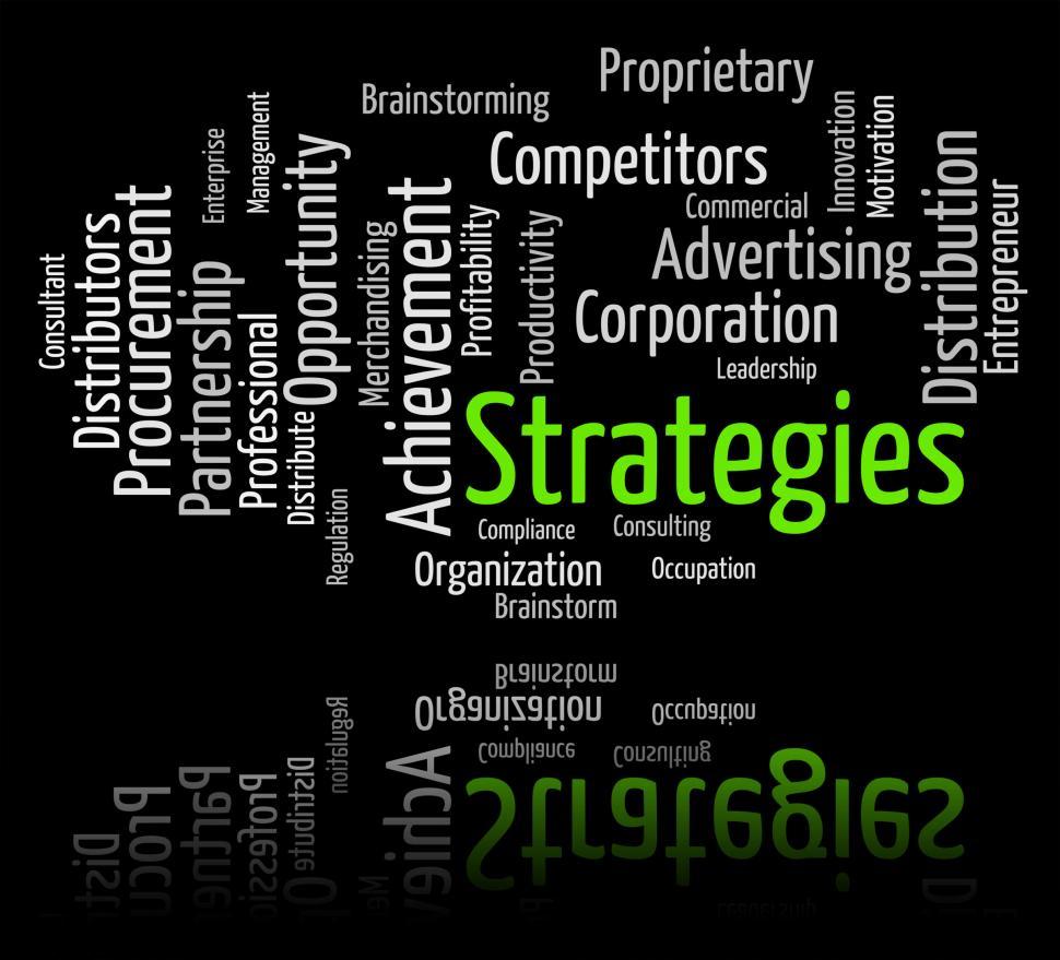 Free Stock Photo of Strategies Word Shows Strategy Vision And Plan ...
