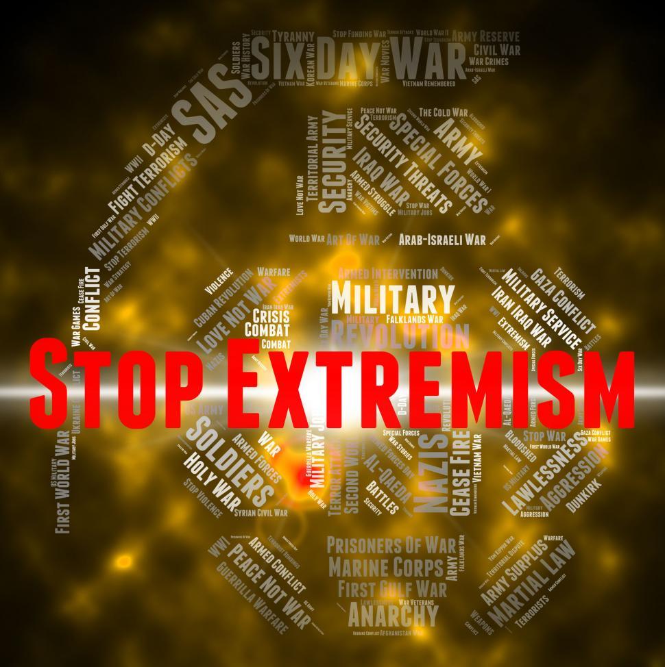Free Stock Photo of Stop Extremism Represents Control Bigotry And ...