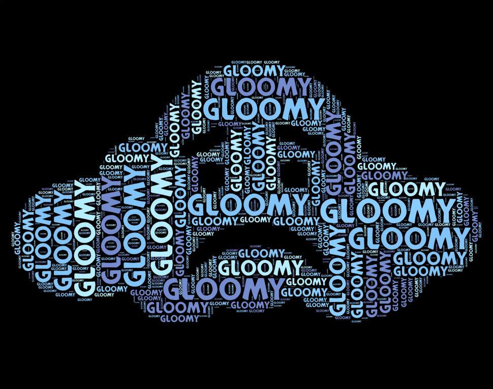 Free Stock Photo of Gloomy Word Represents Low Spirits And Dejection ...