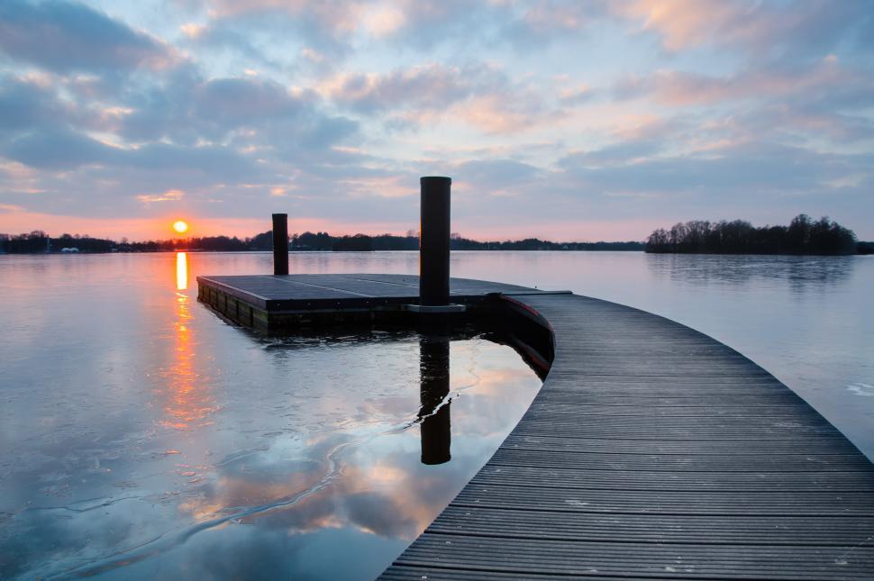 Free Stock Photo of Dock on Water With Sunset | Download Free Images ...