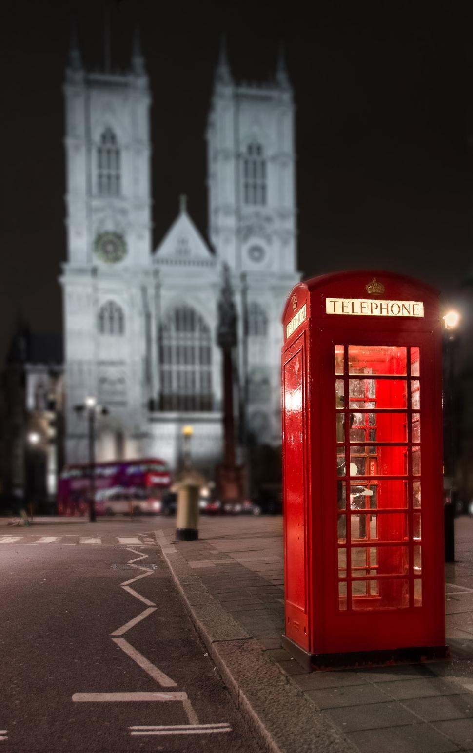 Free Stock Photo of Red Phone Booth by Roadside | Download Free Images ...