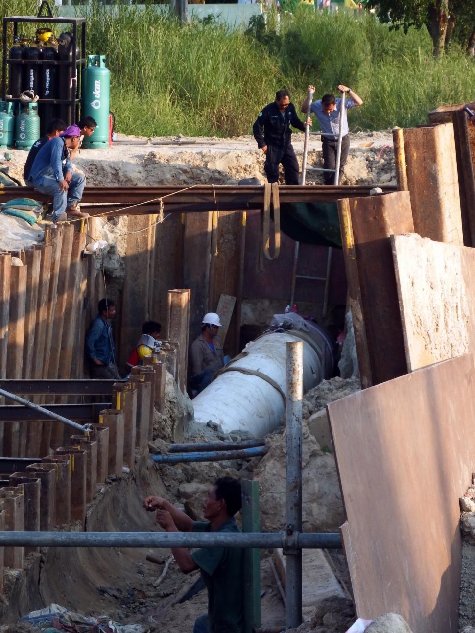 Free Stock Photo of Engineers work on a pipeline | Download Free Images ...