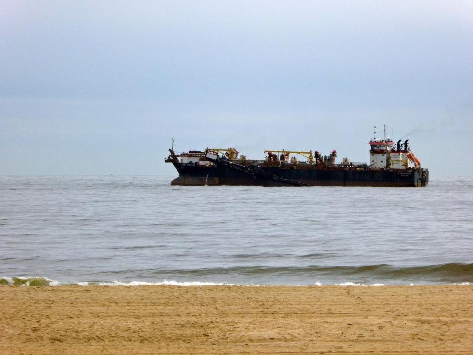 Free Stock Photo of Freighter and Beach | Download Free Images and Free ...