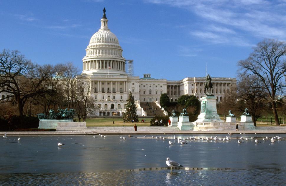 Free Stock Photo of Capitol Building and pond | Download Free Images ...