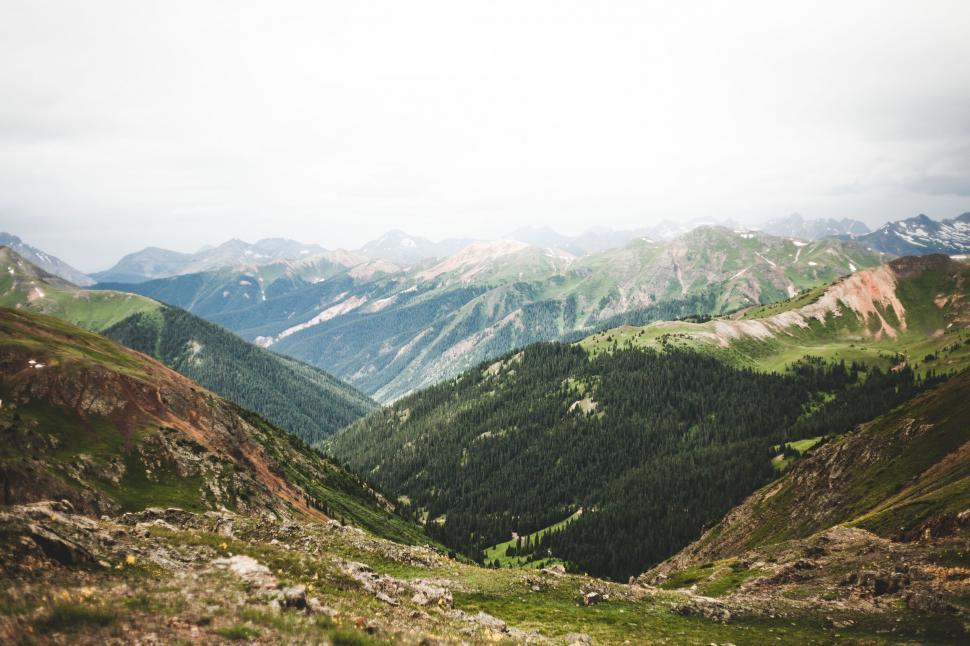 Free Stock Photo of Panoramic View of a Mountain Range From High ...