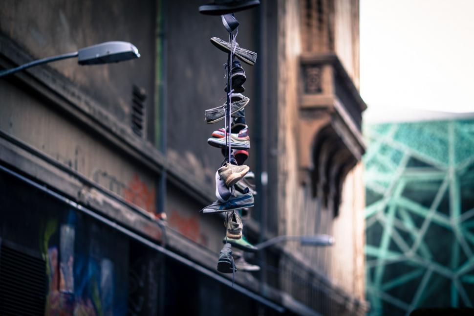 Free Stock Photo of Pole With Shoes Hanging | Download Free Images and ...