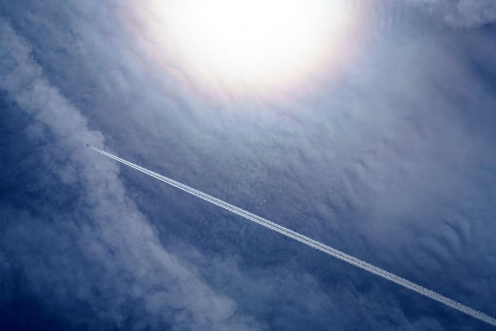 Free Stock Photo of Airplane Flying Through Clouds in the Sky ...