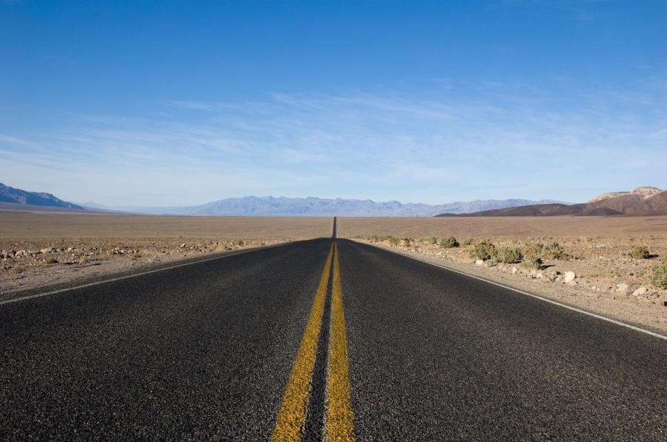 Free Stock Photo of Empty Road Cutting Through Desert Landscape ...