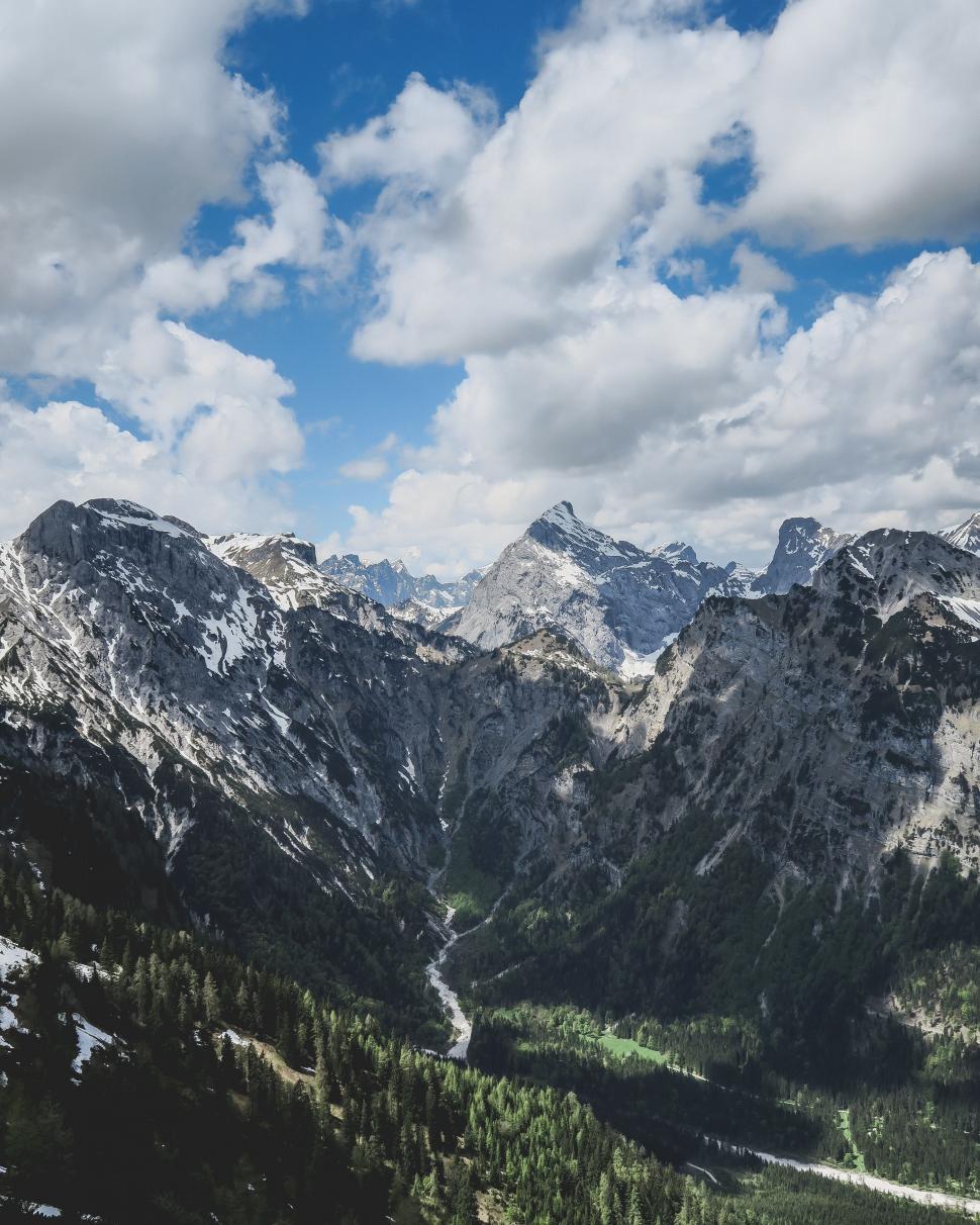 Free Stock Photo of Majestic Mountain Range Under Cloudy Sky | Download Free Images and Free ...