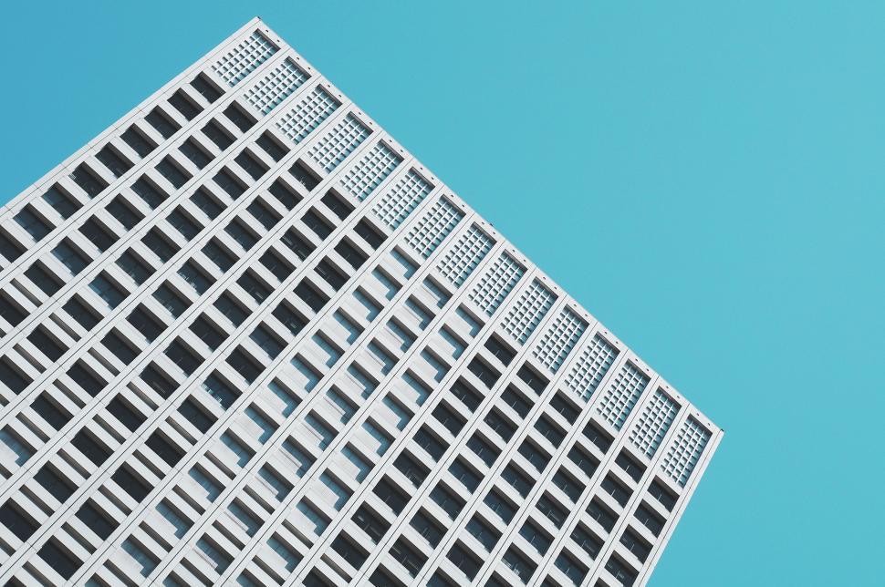Free Stock Photo of Tall White Building Against Blue Sky | Download ...