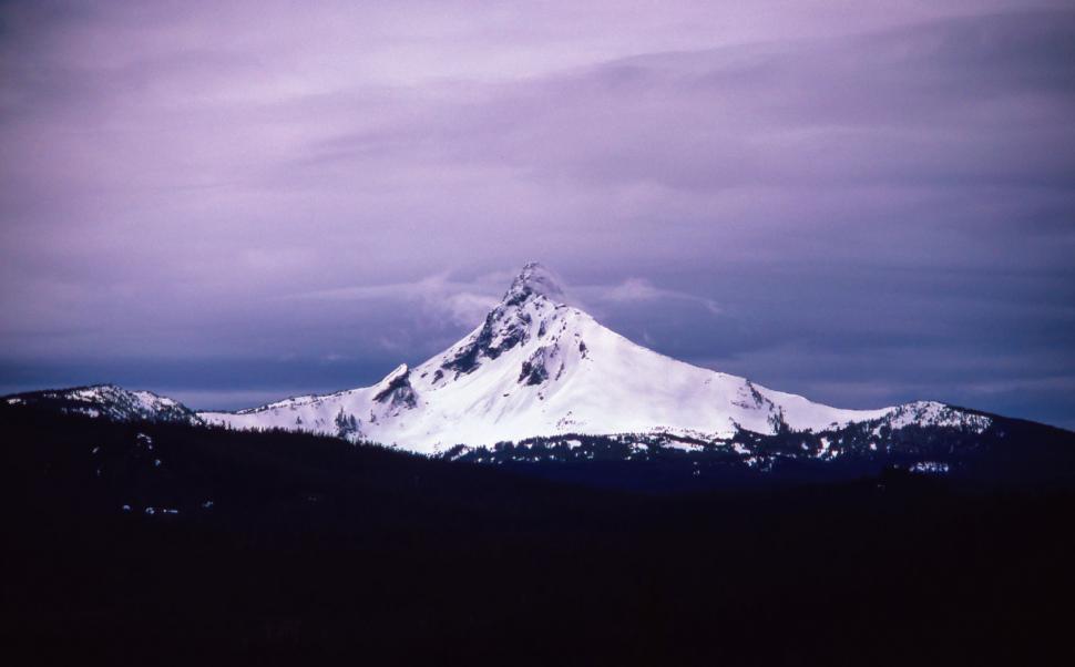 Free Stock Photo of Snow Covered Mountain Under Cloudy Sky | Download ...