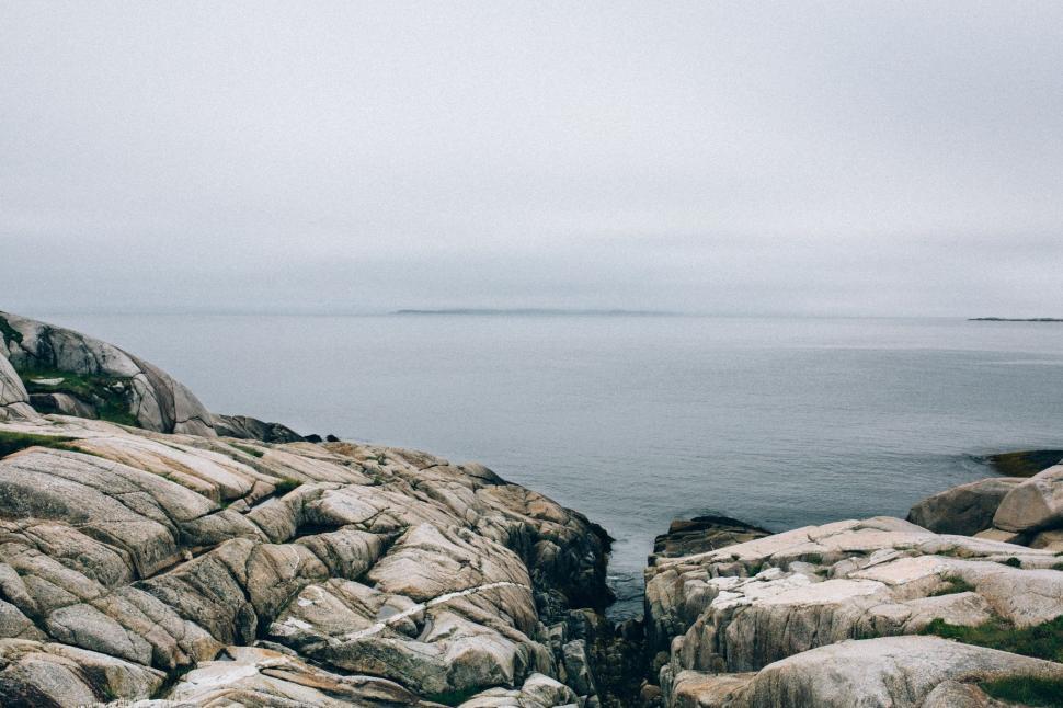 Free Stock Photo of Rocky Shoreline Next to Large Body of Water ...