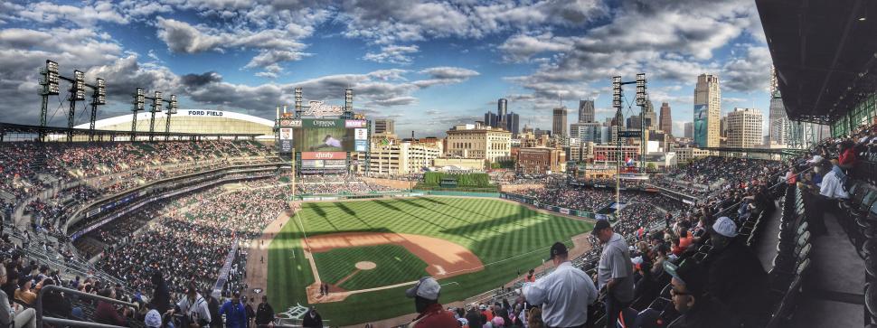 Free Stock Photo of A Baseball Stadium Filled With Spectators ...