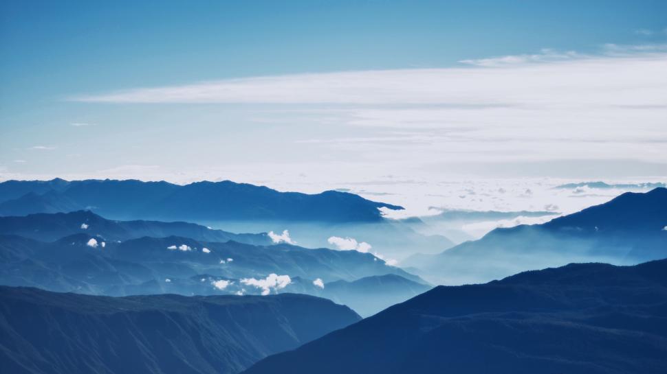 Free Stock Photo of A Panoramic View of a Mountain Range From a Plane ...