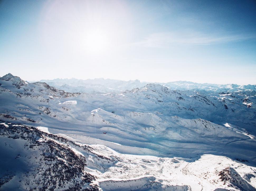 Free Stock Photo of Snowy Mountain Range View From Plane | Download ...