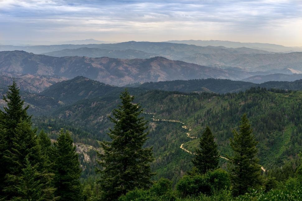 Free Stock Photo of Majestic Mountain Range With Trees in Foreground ...
