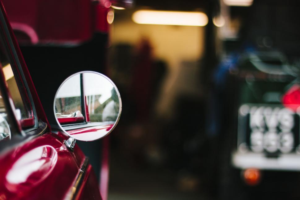 Free Stock Photo of Side View Mirror on Red Car | Download Free Images ...