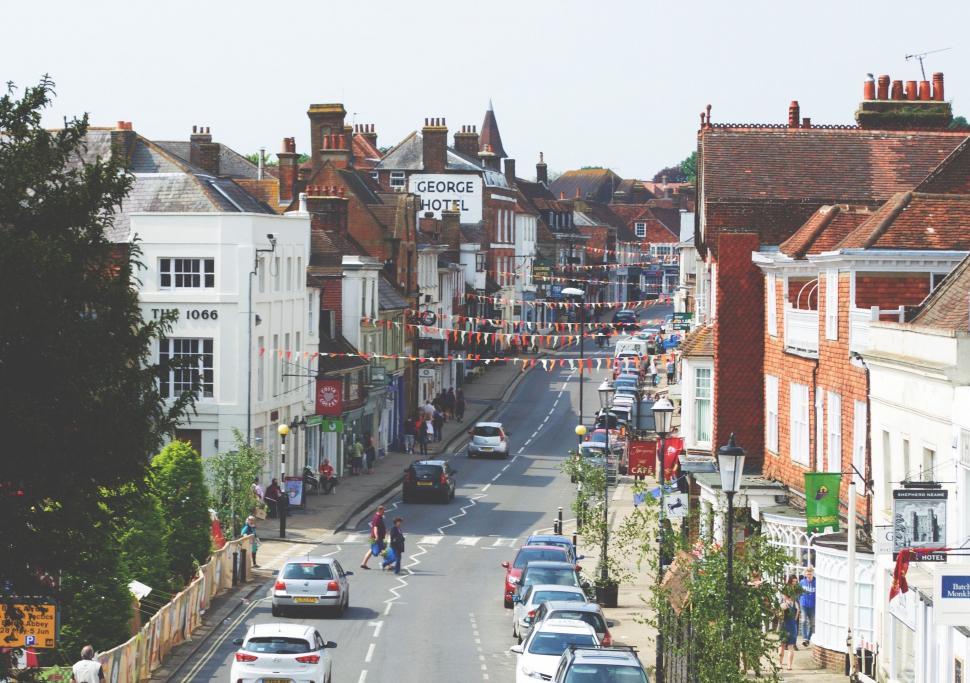 Free Stock Photo of Street With Parallel-Parked Cars | Download Free ...