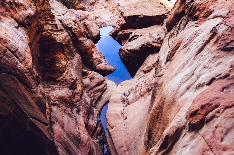 Free Stock Photo of Narrow Slot in the Side of a Mountain | Download ...