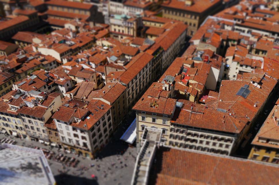 Free Stock Photo of Aerial View of City With Red Roofs | Download Free ...