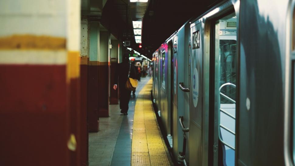 Free Stock Photo of Train Pulling Into Train Station Next to Platform ...