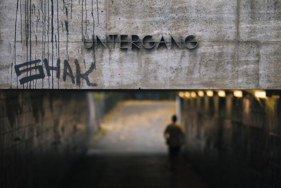 Free Stock Photo of Man Walking Down Tunnel Under Bridge | Download ...