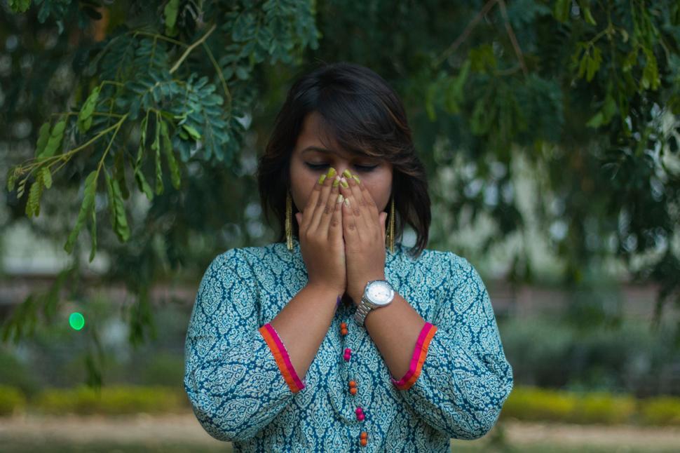 Free Stock Photo of Woman Covering Face With Hands | Download Free ...