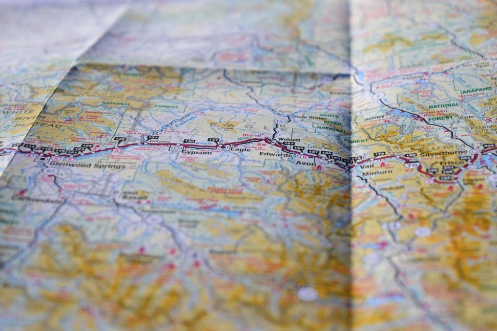 Free Stock Photo of Close Up of a Map on a Table | Download Free Images ...