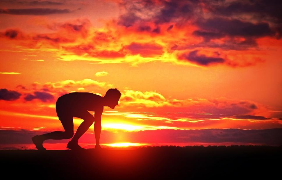 Free Stock Photo of Healthy Young Runner at Sunrise - Challenge ...