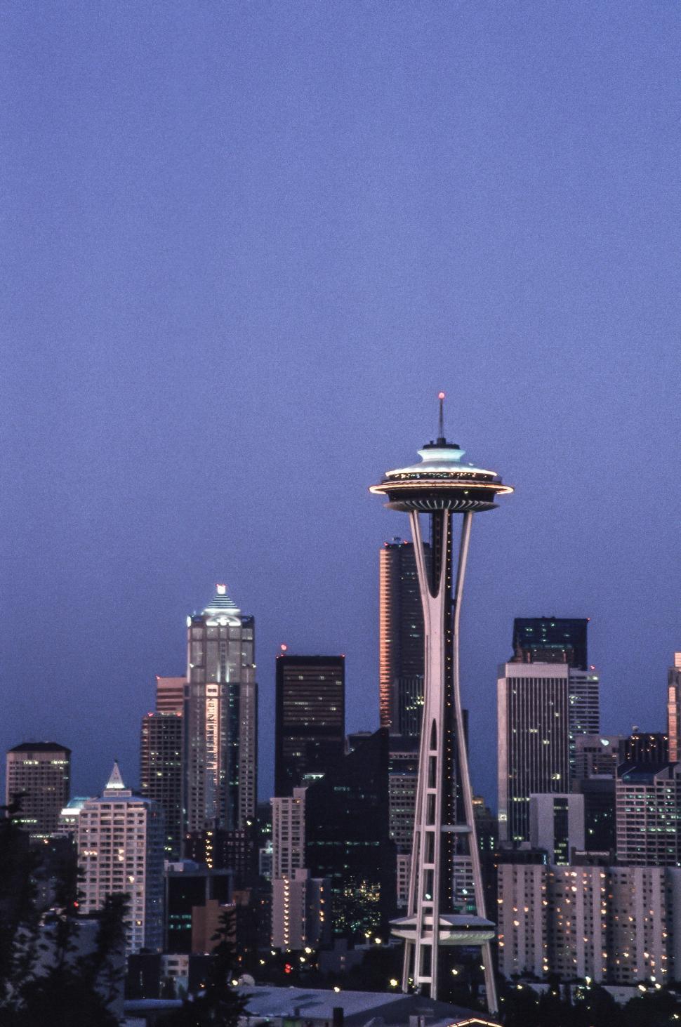 Free Stock Photo of Seattle Space Needle evening view | Download Free ...
