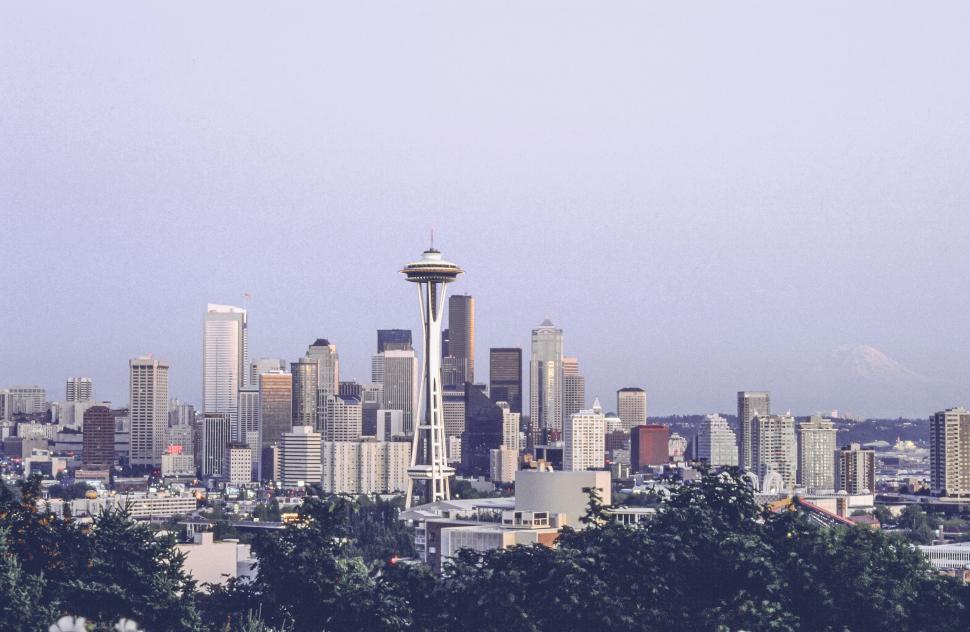 Free Stock Photo of Seattle Skyline with Space Needle | Download Free ...