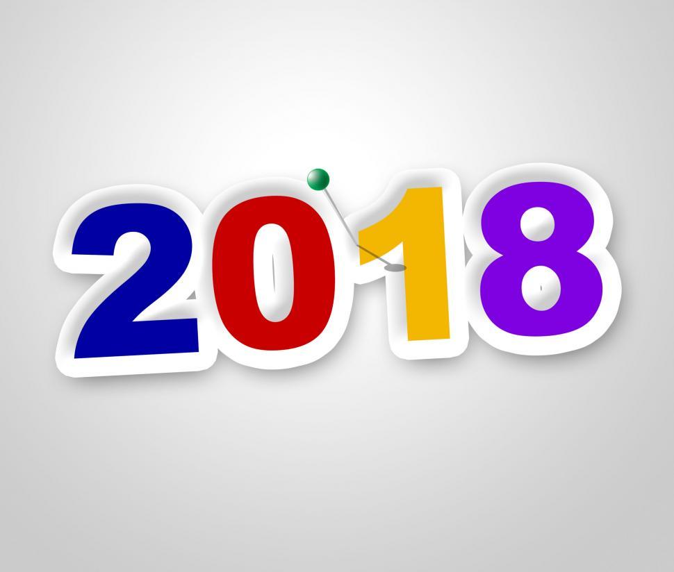 Free Stock Photo of New Year Indicates Two Thousand Eighteen And ...