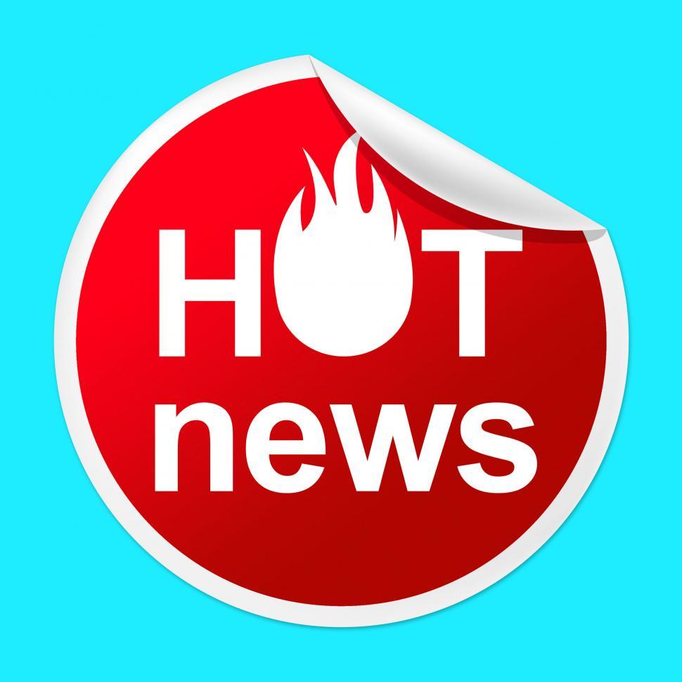 Free Stock Photo of Hot News Sticker Represents Media Player And Best ...