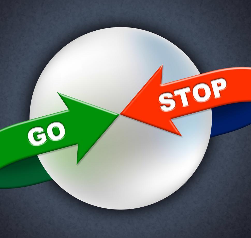 Free Stock Photo of Go Stop Arrows Indicates Get Going And Control ...