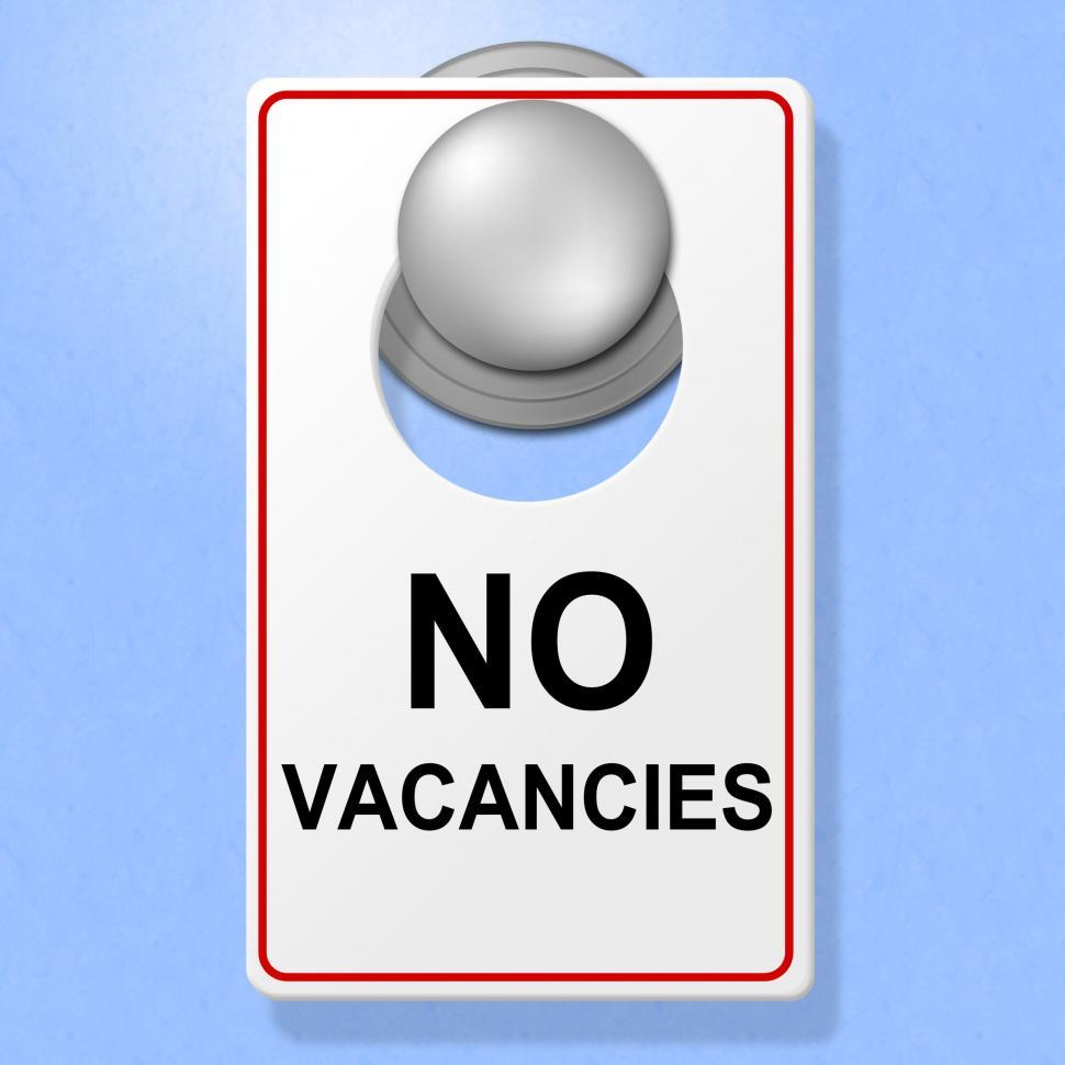 Free Stock Photo of No Vacancies Sign Shows Single Room And ...