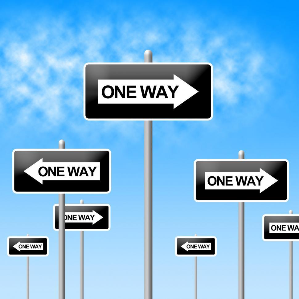 Free Stock Photo of One Way Sign Represents Signage Decisions And ...