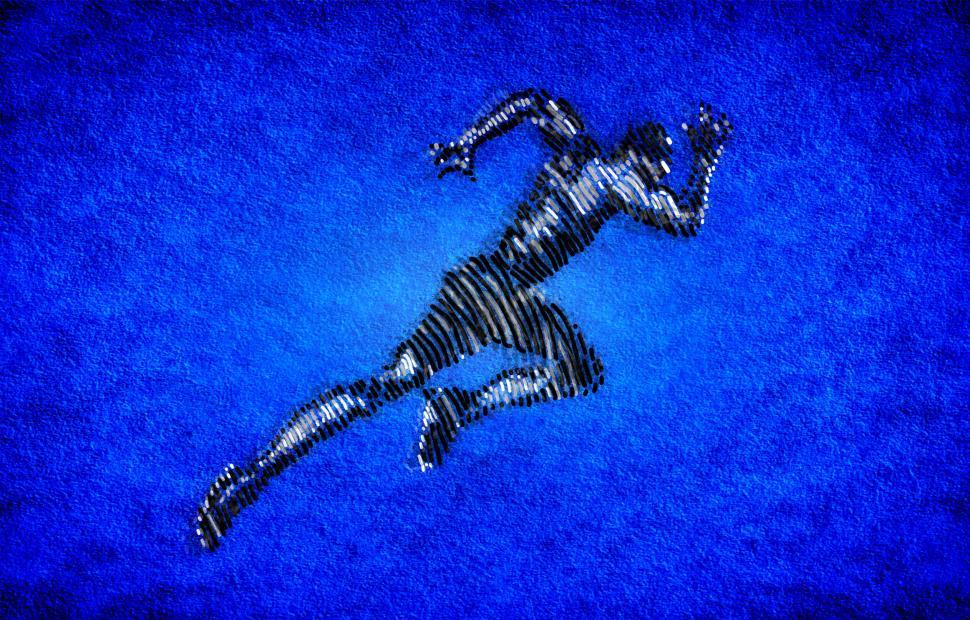 Free Stock Photo of Born to Run - Male Athlete Sprinting - Ink Drawing ...