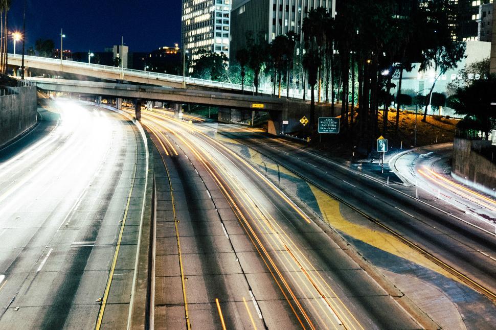 Free Stock Photo of Busy City Street With Heavy Night Traffic ...