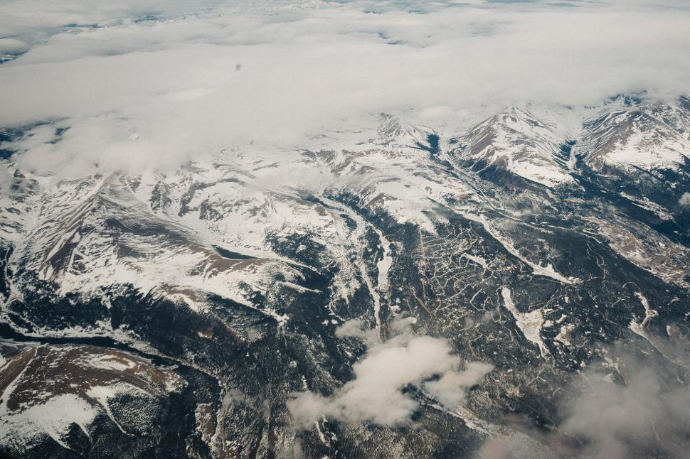 Free Stock Photo of Aerial View of a Mountain Range | Download Free ...