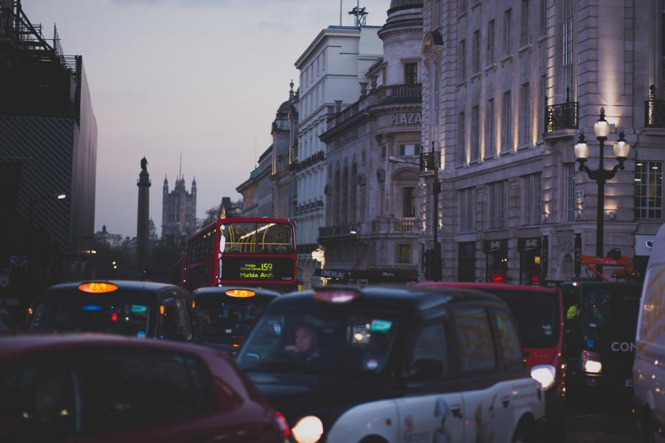 Free Stock Photo of Busy City Street Filled With Traffic | Download ...