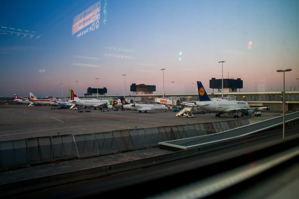 Free Stock Photo of Airplanes Lined up on a Runway | Download Free ...