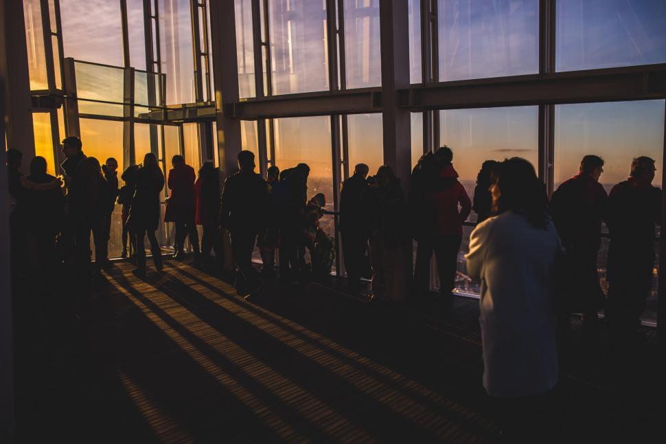 Free Stock Photo of Group of People Standing in Front of Window ...