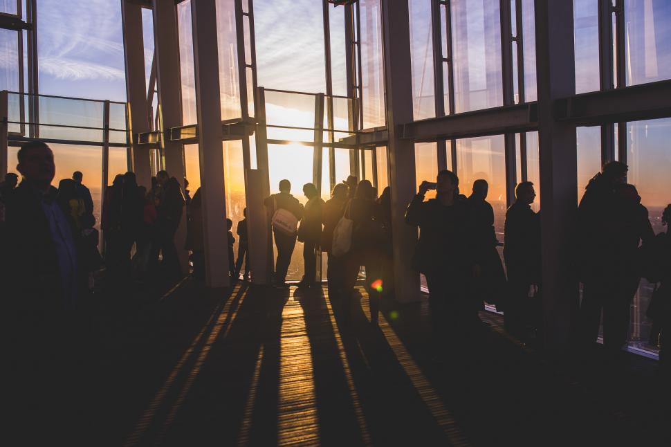Free Stock Photo of Group of People Standing in Front of Window ...