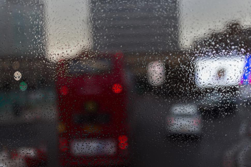 Free Stock Photo of Rain Covered Window Showing View of Street ...