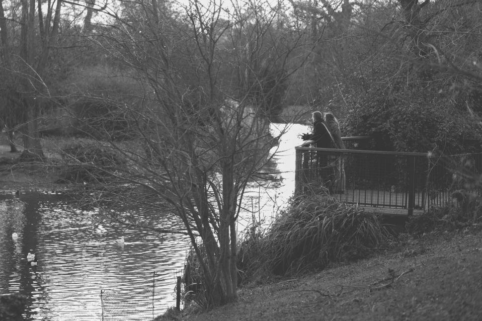 Free Stock Photo of People Standing on Bridge Over River | Download ...