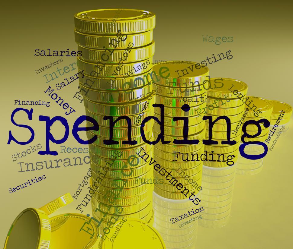 Free Stock Photo of Spending Word Shows Shopping Words And Bought ...
