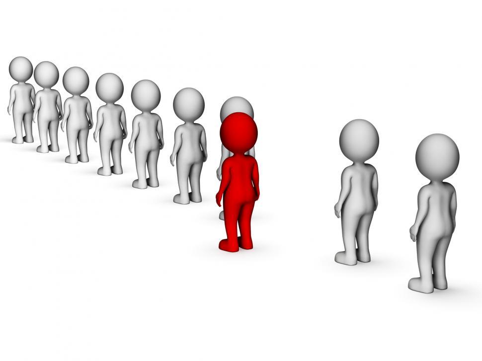 Free Stock Photo of Unique Disagree Represents Stand Out And Men 3d ...